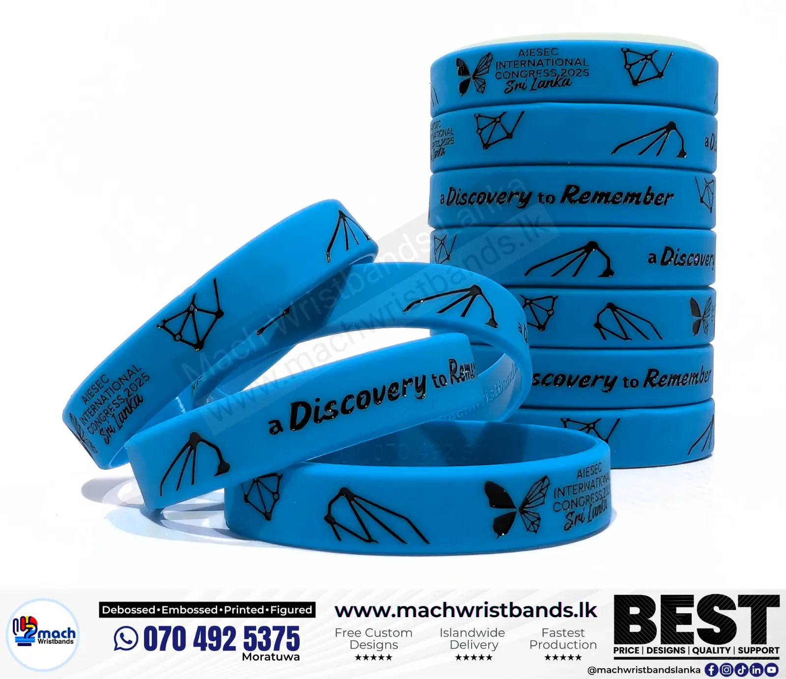Buy Custom Silicone Wristbands in Sri Lanka | Best Prices